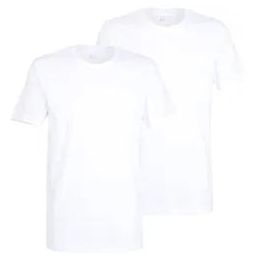 T-Shirt Bugatti "Bari", Herren, Gr. 52, wei&szlig; (wei&szlig;, hell, uni), Interlock, Obermaterial: 100% Baumwolle, unifarben, Basic, Basic h&uuml;ftbedeckend, Rundhals, Shirts Multipacks Unterhemd, Rundhalsausschnitt, Kurzarm, basic, Baumwolle, weich, bequem
