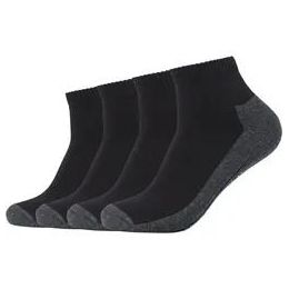 Kurzsocken Camano "function", Herren, Gr. 39-42, schwarz, Materialmix, uni und meliert, normal, Socken, mit entlastender Halbpl&uuml;schsohle