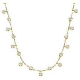 Collier Smart Jewel "mit Zirkonia, Silber 925", gold, Halsketten, Damen, 45cm, Silber 925 (Sterlingsilber), Collier