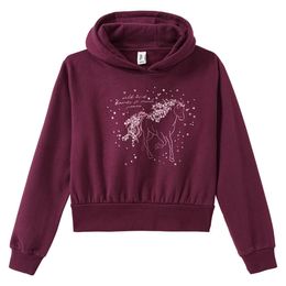Yigga M&auml;dchen Hoodie mit Pferde-Motiv
