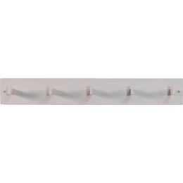 Garderobenhaken SPINDER DESIGN, grau, B:70cm H:10cm T:7cm, Metall, Garderobenhalter, Garderobenhaken, Metall, Zeitloses Design, 5 Haken, Breite 70 cm
