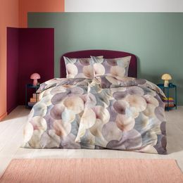 Bettwäsche Estella "Pamela", multicolor, B/L: 135cm x 200cm, 1 Stk., 1 Stk., Mako-Satin, B/L: 80cm x 80cm, Mako-Satin, Obermaterial: 100% Baumwolle, Bettwäsche