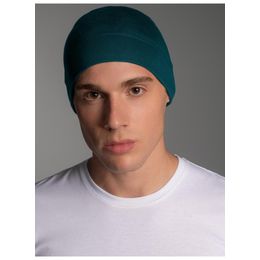 Strickmütze TRIGEMA "TRIGEMA Soft-Cap", Herren, Gr. 900, blau (saphir), Baumwollmischung, Mützen