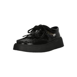 Schn&uuml;rschuh Clarks "Torview", Damen, Gr. 37,5, schwarz, Leder, Schuhe Schn&uuml;rschuh, mit weicher D&auml;mpfung