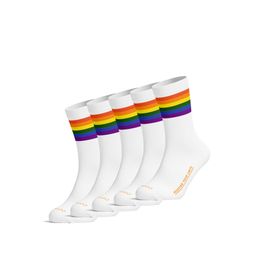 Pippo Amsterdam Sportsocken 'Pride' Herren Gr&ouml;&szlig;e 37/39 wei&szlig;