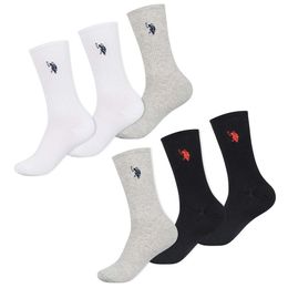 U.S. Polo Assn. Socken Herren Gr&ouml;&szlig;e 39/42 grau / schwarz / wei&szlig;