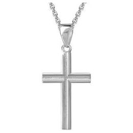 Kette mit Anh&auml;nger Firetti "Schmuck Geschenk Silber 925 Halsschmuck Ankerkette Kreuz", silberfarben, Halsketten, Damen, Silber 925 (Sterlingsilber), L: 45 B: 1,1mm, Made in Germany, B:1,1mm