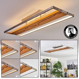 hofstein Terre Deckenleuchte LED Naturfarben, Nickel-Matt, 1-flammig