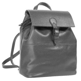 CLUTY Damen Cityrucksack echt Leder, Made in Italy schwarz B/H/T: 26cm x 31cm x 14cm, onesize