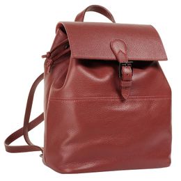 CLUTY Damen Cityrucksack echt Leder, Made in Italy orange B/H/T: 26cm x 31cm x 14cm, onesize