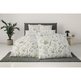 OTTO HOME Bettwäsche »Claara« 2 Stk. tlg. mit Blumen Design, skandinavisch, romantische Bettwäsche weiß Obermaterial: 100% Baumwolle B/L: 155 cm x...
