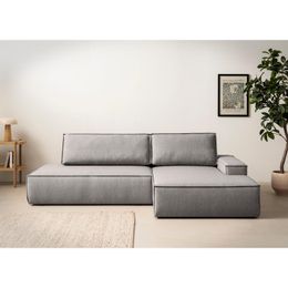 Home Affaire Ecksofa »SHERWOOD, Schlafsofa in L-Form offen (275cm), Cord, Leinenoptik« Schlaffunktion und Bettkasten, Kedernaht, hoher Sitz- &...