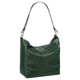 Samantha Look Damen Shopper echt Leder, Made in Italy gr&uuml;n