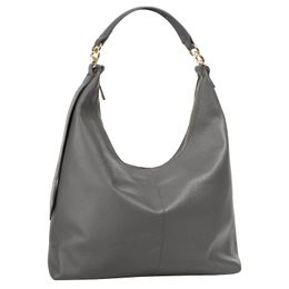 Samantha Look Damen Shopper Made in Italy, Gro&szlig;e Handtasche mit Smartphonefach grau