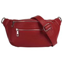 Samantha Look Damen G&uuml;rteltasche echt Leder, Made in Italy rot