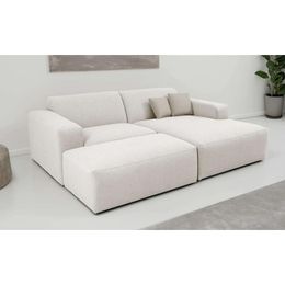 Inosign Ecksofa »Koa, 228cm, L-Form, Modulsofa, Webstoff, Cord, Struktur, Chenille« Designsofa, Set, Hocker inklusive, weicher Lounge-Sitzkomfort...