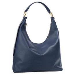 Samantha Look Damen Shopper Made in Italy, Gro&szlig;e Handtasche mit Smartphonefach blau