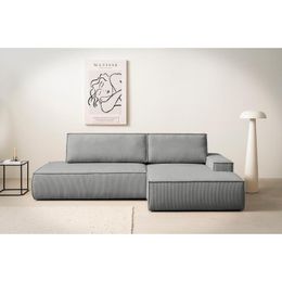 Home Affaire Ecksofa »SHERWOOD, Schlafsofa in L-Form offen (275cm), Cord, Leinenoptik« Schlaffunktion und Bettkasten, Kedernaht, hoher Sitz- &...