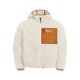 Jack Wolfskin Fleecejacke »ICE CURL HOOD JACKET K« mitKapuze cotton-white 140 140 kuschelige Fleece-Jacke für Kinder