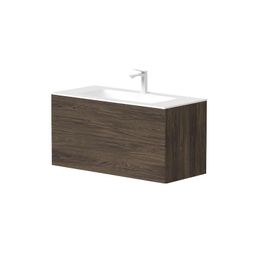 Welltime Waschtisch &raquo;Gama&laquo; inklusive Waschbecken, mit Push-to-Open-Funktion, FSC zertifiziert brown oak