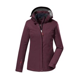 Killtec Outdoorjacke »KOS 133 WMN JCKT« Wasser- und winddichte Damenjacke mit abnehmbarer Kapuze lila 40 40 Damen Funktionsjacke mit verstellbarer,...