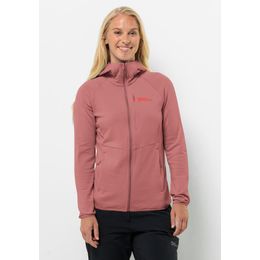 Jack Wolfskin Fleecejacke »KOLBENBERG HOODED FZ W« mitKapuze mineral-red S (36) S (36) Kapuzen-Fleecejacke für kühleres Wetter