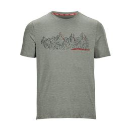 Killtec T-Shirt &raquo;MN TSHRT C&laquo; Schnelltrocknendes Herren T-Shirt mit Berg-Print und Melange-Optik helloliv L L Herren Funktions T-Shirt