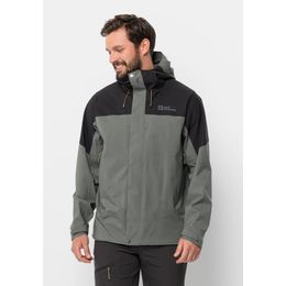 Jack Wolfskin Trekkingjacke »KAMMWEG 2L JKT M« mitKapuze gecko-green L (52) L (52) Einstellbarer Saum und Bündchen