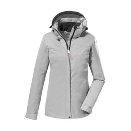 Killtec Outdoorjacke »KOS 133 WMN JCKT« Wasser- und winddichte Damenjacke mit abnehmbarer Kapuze zement 46 46 Damen Funktionsjacke mit...