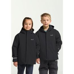 Jack Wolfskin Skijacke »FLOWLINE JKT KIDS« mitKapuze black 104 104 Skijacke