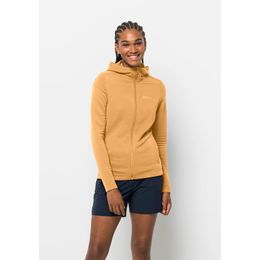 Jack Wolfskin Kapuzenfleecejacke »MODESTO HOODED JKT WOMEN« mitKapuze honey-yellow XL (46) XL (46) Kapuzenjacke aus Stretch-Fleece
