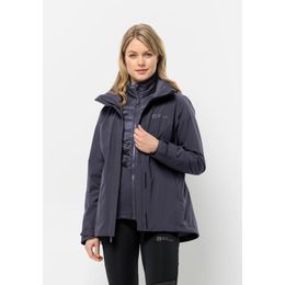 Jack Wolfskin 3-in-1-Funktionsjacke »LUNTAL 3IN1 JKT W« mitKapuze graphite S (36) S (36) Vielseitig kombinierbar