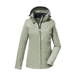 Killtec Outdoorjacke »KOS 133 WMN JCKT« Wasser- und winddichte Damenjacke mit abnehmbarer Kapuze graugrün 42 42 Damen Funktionsjacke mit...