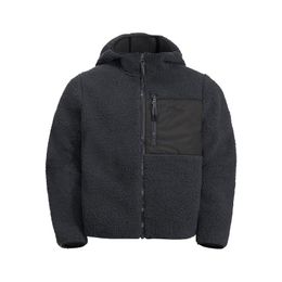 Jack Wolfskin Fleecejacke »ICE CURL HOOD JACKET K« mitKapuze phantom 152 152 kuschelige Fleece-Jacke für Kinder