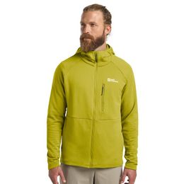 Jack Wolfskin Fleecejacke »KOLBENBERG HOODED FZ M« mitKapuze chartreuse XL (54/56) XL (54/56) Brusttasche, 2 Hüfttaschen