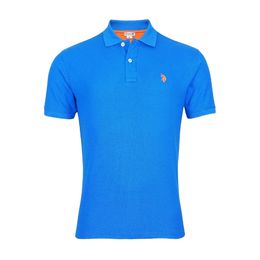 U.S. Polo Assn. Poloshirt Herren Gr&ouml;&szlig;e L blau / orange