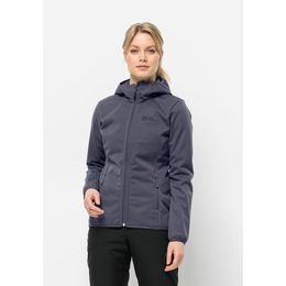 Jack Wolfskin Softshelljacke »WINDHAIN HOODY W« mitKapuze dolphin XS (34) XS (34) Softshell-Wanderjacke