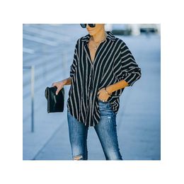 Milan Kiss Bluse in Schwarz/ Creme - 70% | Größe M | Damen-blusen