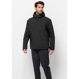 Jack Wolfskin Trekkingjacke »WANDERMOOD JKT M« mitKapuze black S (48) S (48) 2 Hüfttaschen, Brusttasche, Innentasche
