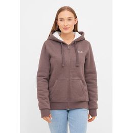 Bench Sweatjacke "Mintz" in Braun - 51% | Größe 38 | Damen-sweatshirts-jacken