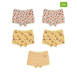 Claesens 5er-Set: Boxershorts in Beige/ Gelb - 51% | Größe 128 | Kinder-waesche