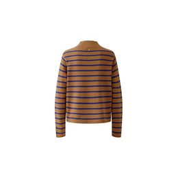 Oui Pullover in Camel/ Blau - 44% | Gr&ouml;&szlig;e 44 | Damen-pullover-cardigans