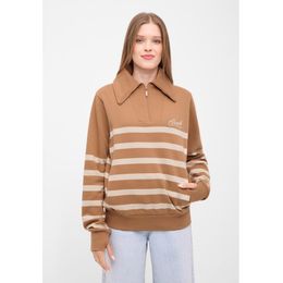 Bench Sweatshirt "Foy" in Hellbraun - 58% | Gr&ouml;&szlig;e 38 | Damen-sweatshirts-jacken