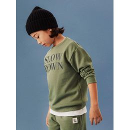name it Sweatshirt "Nello" in Grün - 15% | Größe 122/128 | Kinder-sweatshirts-jacken