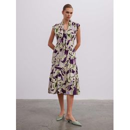 BGN Kleid in Lila/ Creme - 81% | Größe 38 | Damen-kleider