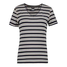 Luhta Shirt "Kivihaka" in Dunkelblau/ Weiß - 54% | Größe L | Damen-tops