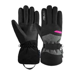 Reusch Funktionsfingerhandschuhe "Helena" in Schwarz/ Grau - 31% | Größe 7 | Damenhandschuhe