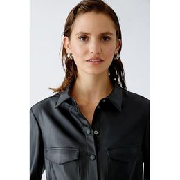 Oui Kunstlederkleid in Schwarz - 81% | Gr&ouml;&szlig;e 38 | Damen-kleider