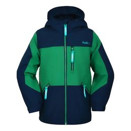Peek U Regenjacke "Axel" in Grün/ Dunkelblau - 51% | Größe 122 | Kinder-outdoor-jacken