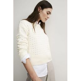 Oui Pullover in Creme - 68% | Gr&ouml;&szlig;e 38 | Damen-pullover-cardigans
